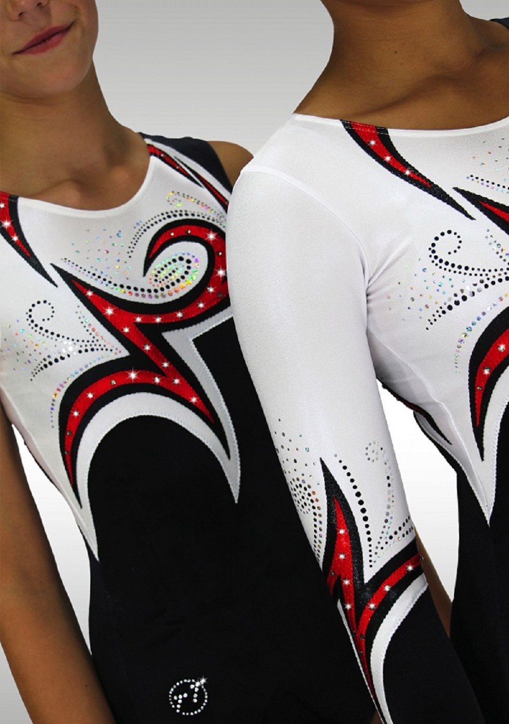 Turnanzug V752 Schwarz/ rot | TT-Gymnastics